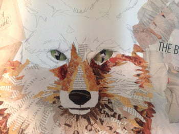 The Making of a Fox Collage – Deborah Shapiro Art