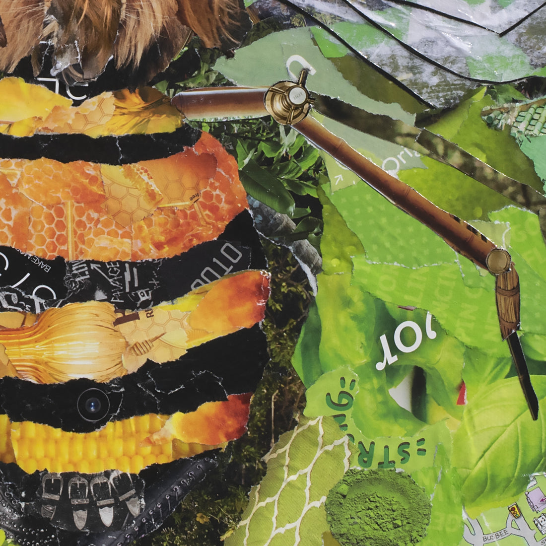 Honey Bee Collage Art by Akron Collage Artist Deborah Shapiro – Deborah ...