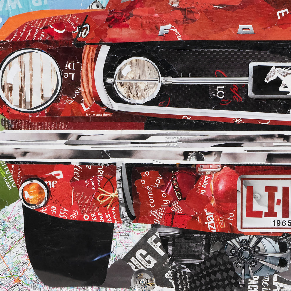 1965 Red Ford Mustang Artwork – Deborah Shapiro Art