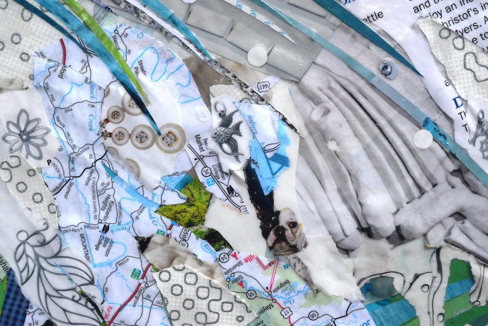 Ocean Wave Mixed Media Art – Deborah Shapiro Art
